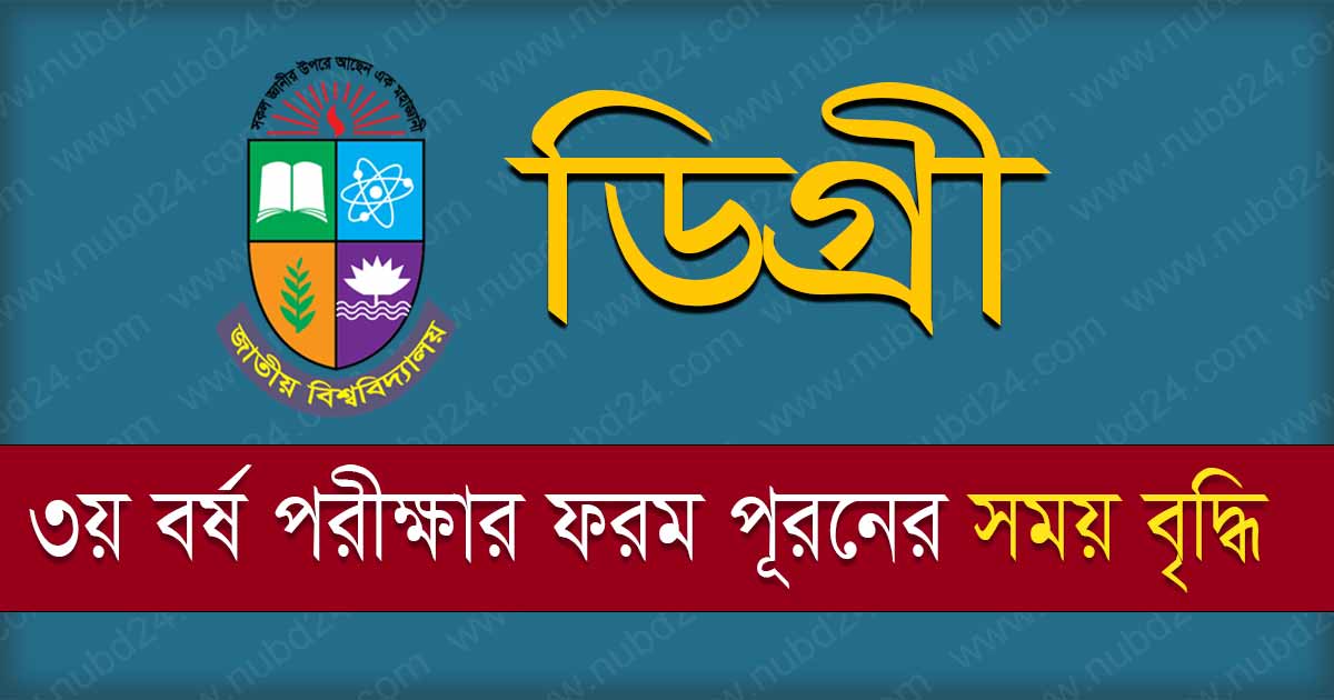 National University Degree 3rd Year Form Fill Up 2024 | NUBD 24